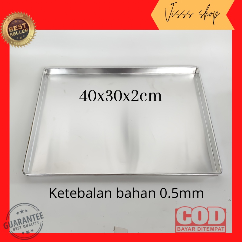 Jual Loyang Oven Kue Kering 40X30X2 Cm Bahan Aluminium Ketebalan 0.5MM ...