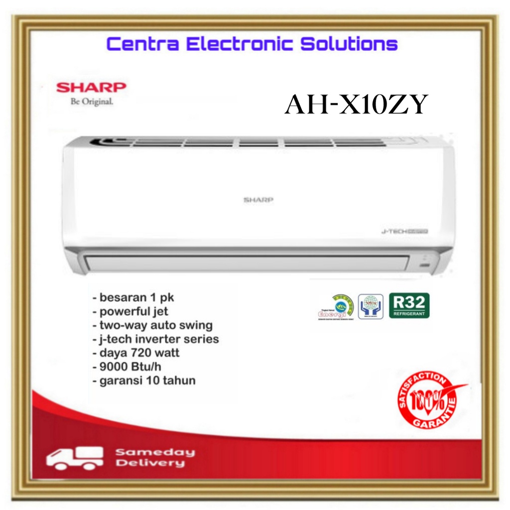 Jual Sharp AC 1pk AH-X10ZY J-Tech Inverter Series-Unit Only | Shopee ...