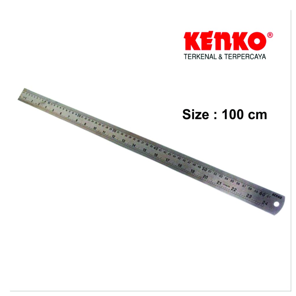 Jual Penggaris Besi Stainless Steel 100 cm KENKO | Shopee Indonesia