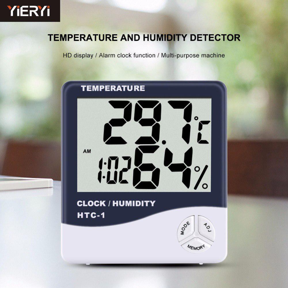 Jual HTC-1 Thermometer Hygrometer Ruangan Digital Humidity jam [HTC1 ...