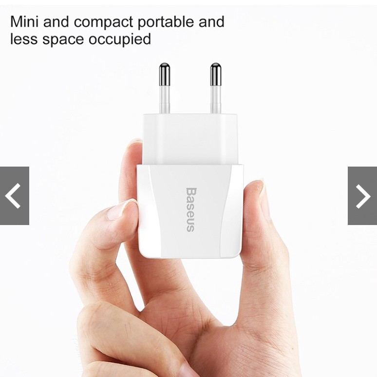Jual Baseus Adapter Charger Mini Universal dengan 2 Port USB | Shopee ...