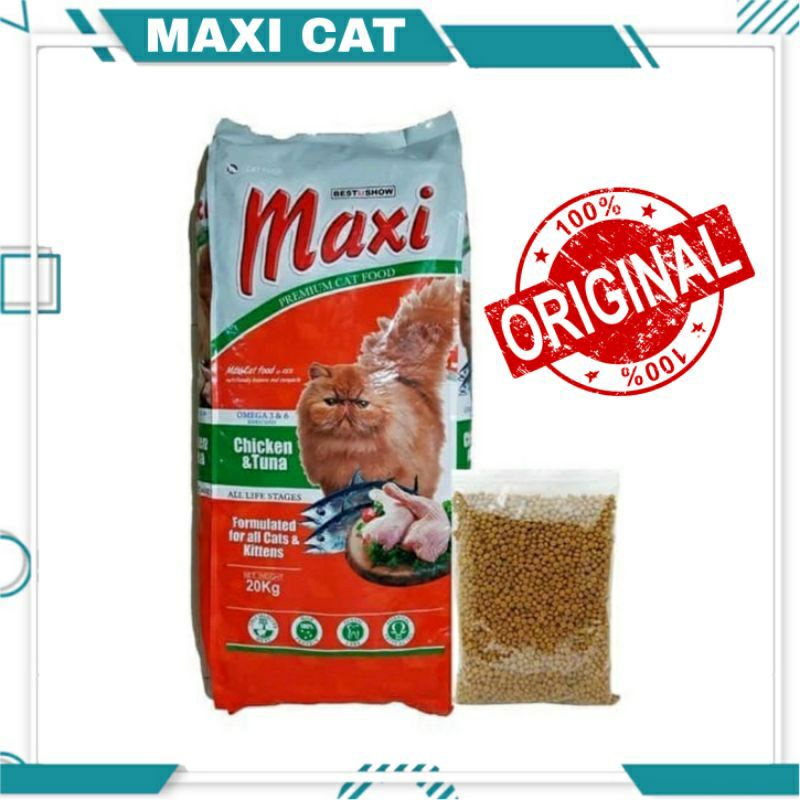 Jual Maxi Cat food Chiken Tuna/Maxi makanan kucing untuk semua umur ...