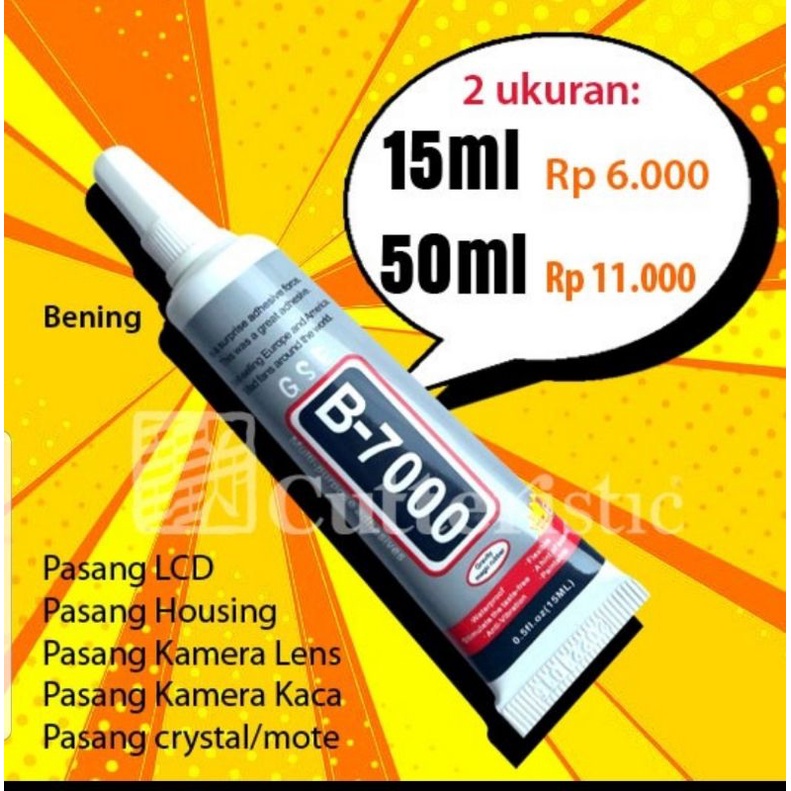 Jual Lem Crystal Tape B7000 Perekat Backdoor Casing Frame LCD B 7000 TS ...