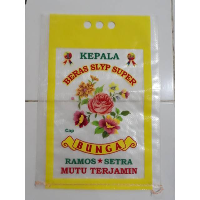 Jual Karung Beras Laminasi Merek Bunga 5kg | Shopee Indonesia