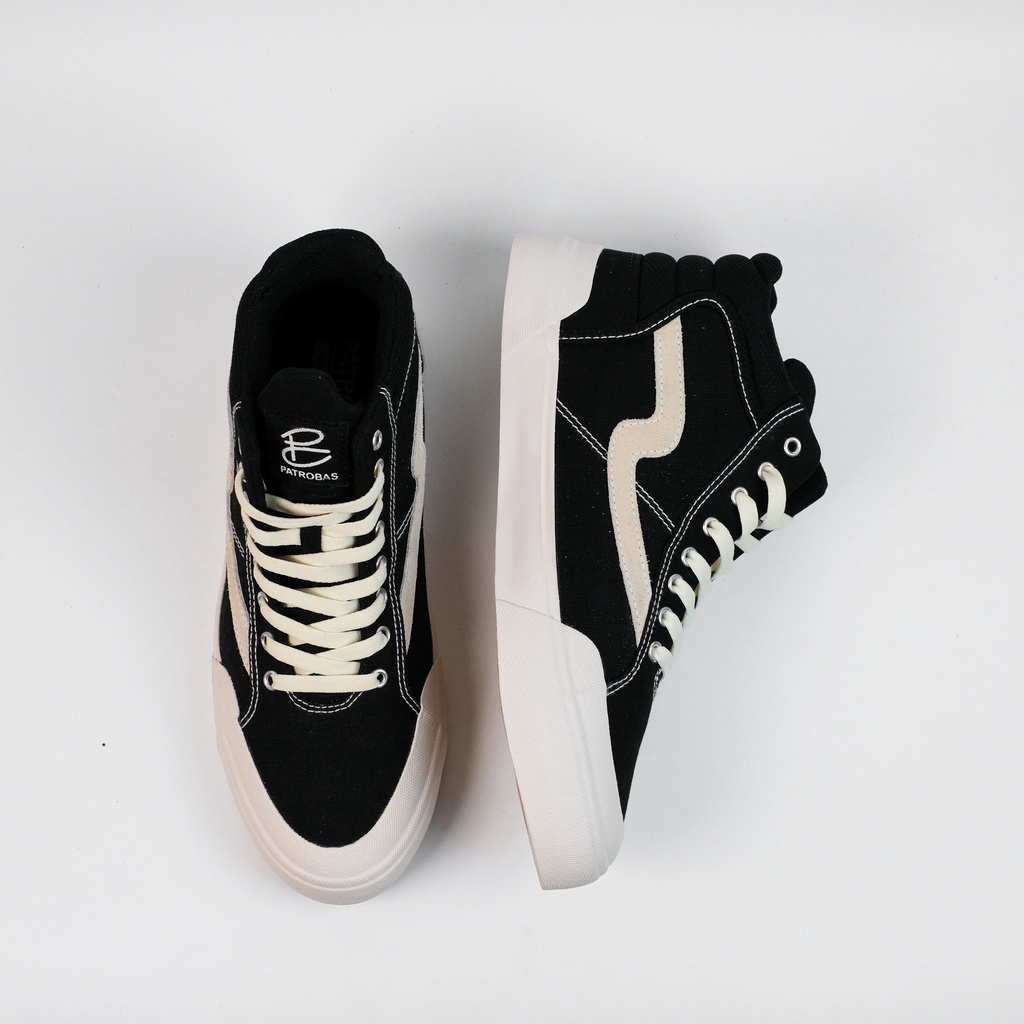 Jual SEPATU PATROBAS CLOUD HIGH BLACK WHITE ( SIZE 35 - 45 ) - Sneakers ...