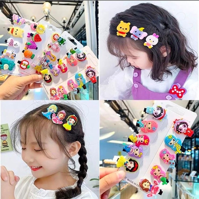 Jual Jepit Rambut Anak Set 10Pcs Model Pita Hairpin Rambut Cewek ...