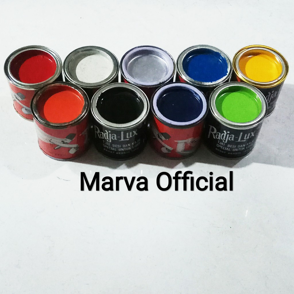 Jual KUAS & Cat raja RADJA LUX kayu besi minyak 100 gr gram MERAH PUTIH ...