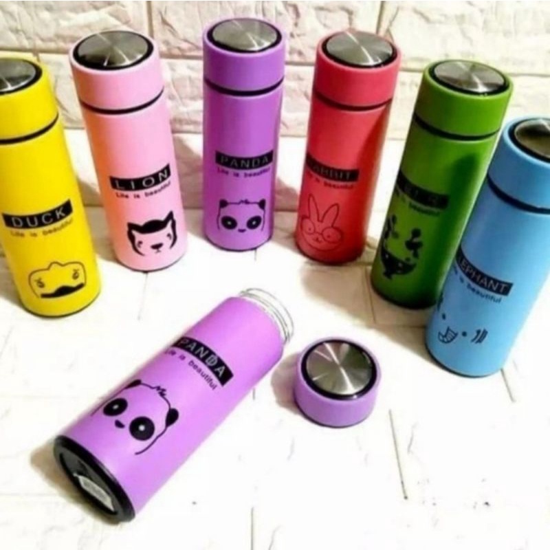 Jual BOTOL MINUMAN KACA KARAKTER ANIMAL 450ML - BOTOL MINUMAN ANAK ...