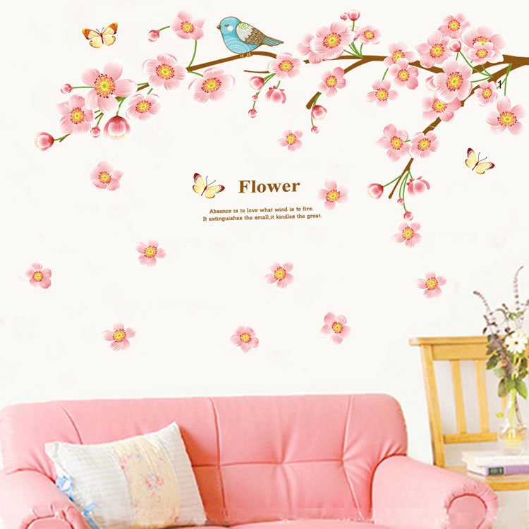 Jual Reliza Wall Sticker Bunga Sakura Flower Matahari Lily Stiker ...