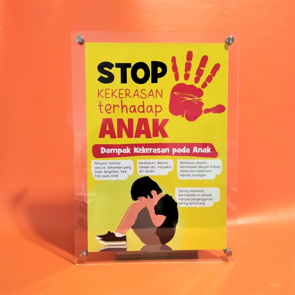 Jual Poster Akrilik Stop Kekerasan terhadap Anak - Poster Akrilik Dampak Kekerasan pada Anak ...