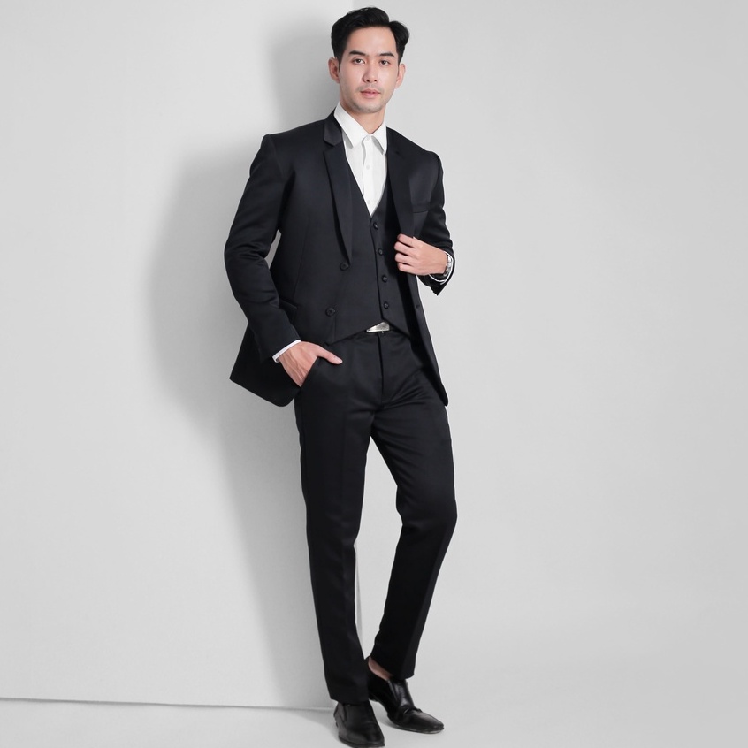 Jual GOLDY - Setelan Jas Celana & Rompi Pria - Peaky Series Hitam ...