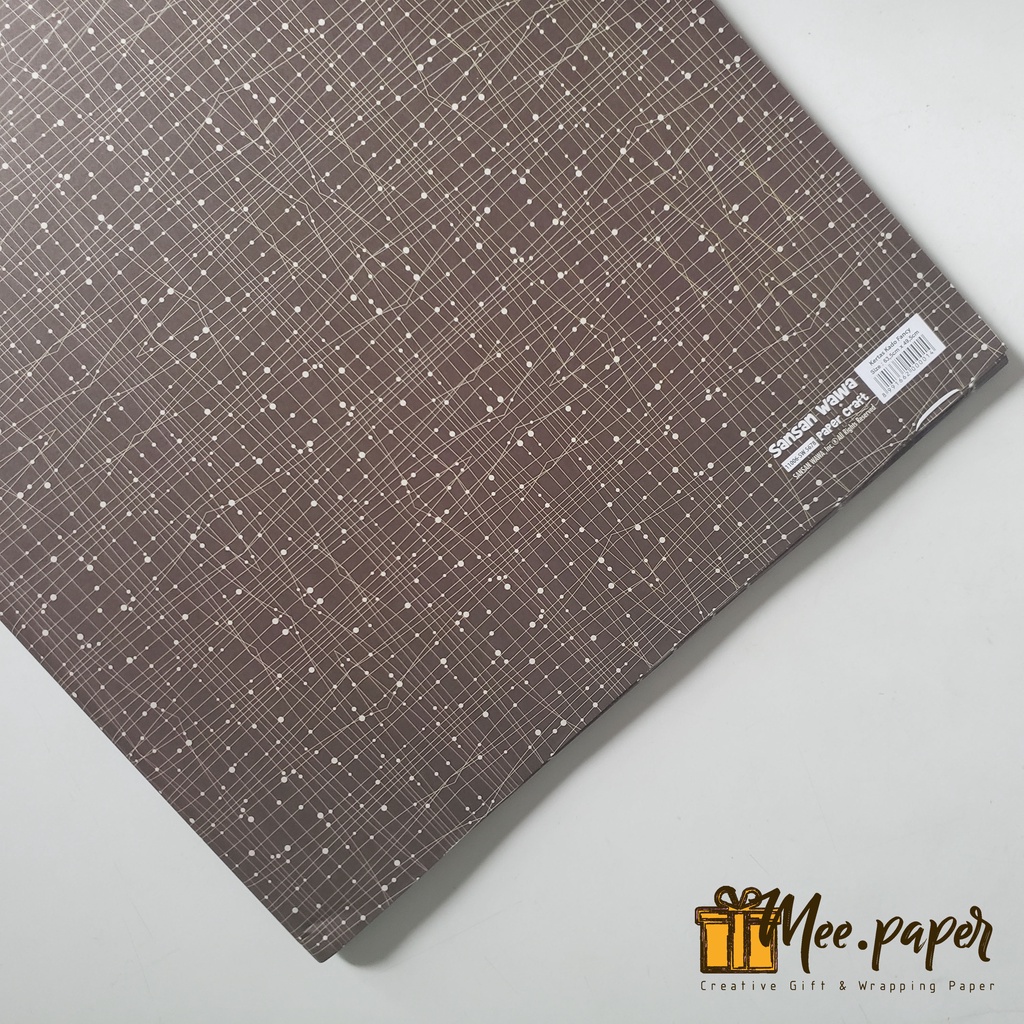 Jual Kertas Kado Sansan Wawa Motif Pattern 03 / Line Brown, Bungkus ...