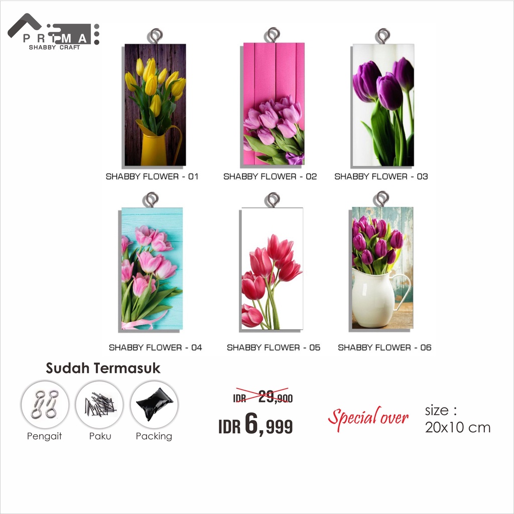 Jual Hiasan Pajangan Dinding Walldecor Poster Kayu Flower Bunga Shabby ...