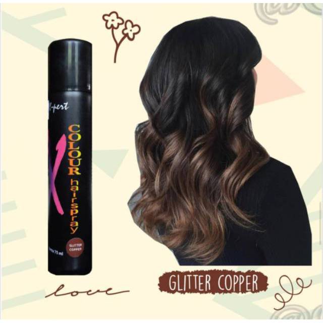 Jual Hairspray X Pert Warna Gliiter Copper 75ml Shopee Indonesia