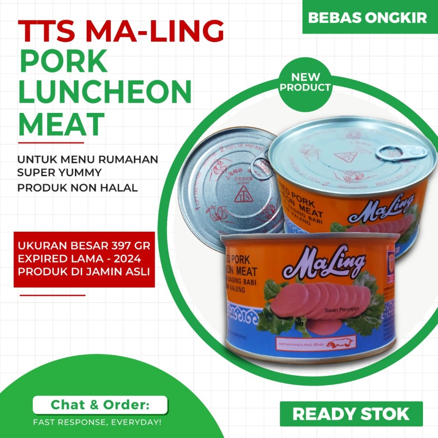 Jual MALING TTS 397 GRAM / MA LING CANNED PORK - NON HALAL - KARTON ...
