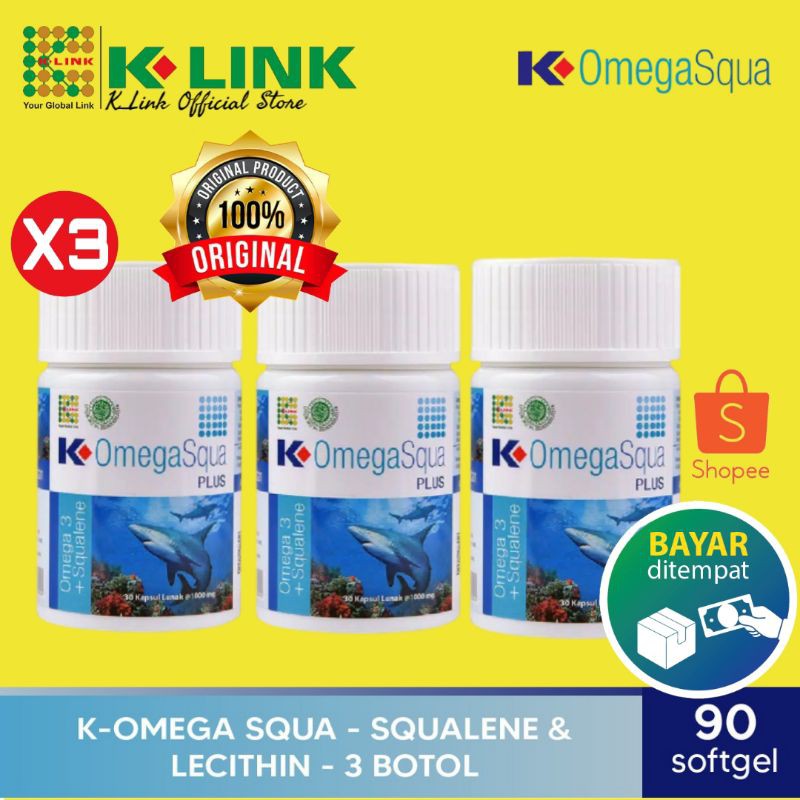 Jual K-Omega Squa Plus Omega Squa K-Link (3 Botol 90 Softgel) | Shopee ...