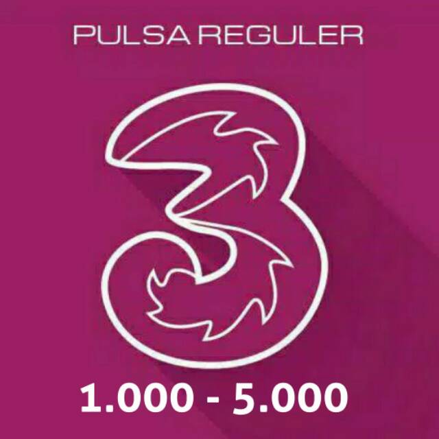 Jual Pulsa Reguler Regular Tri / 3 / Three 1.000 2.000 3.000 4.000 5. ...