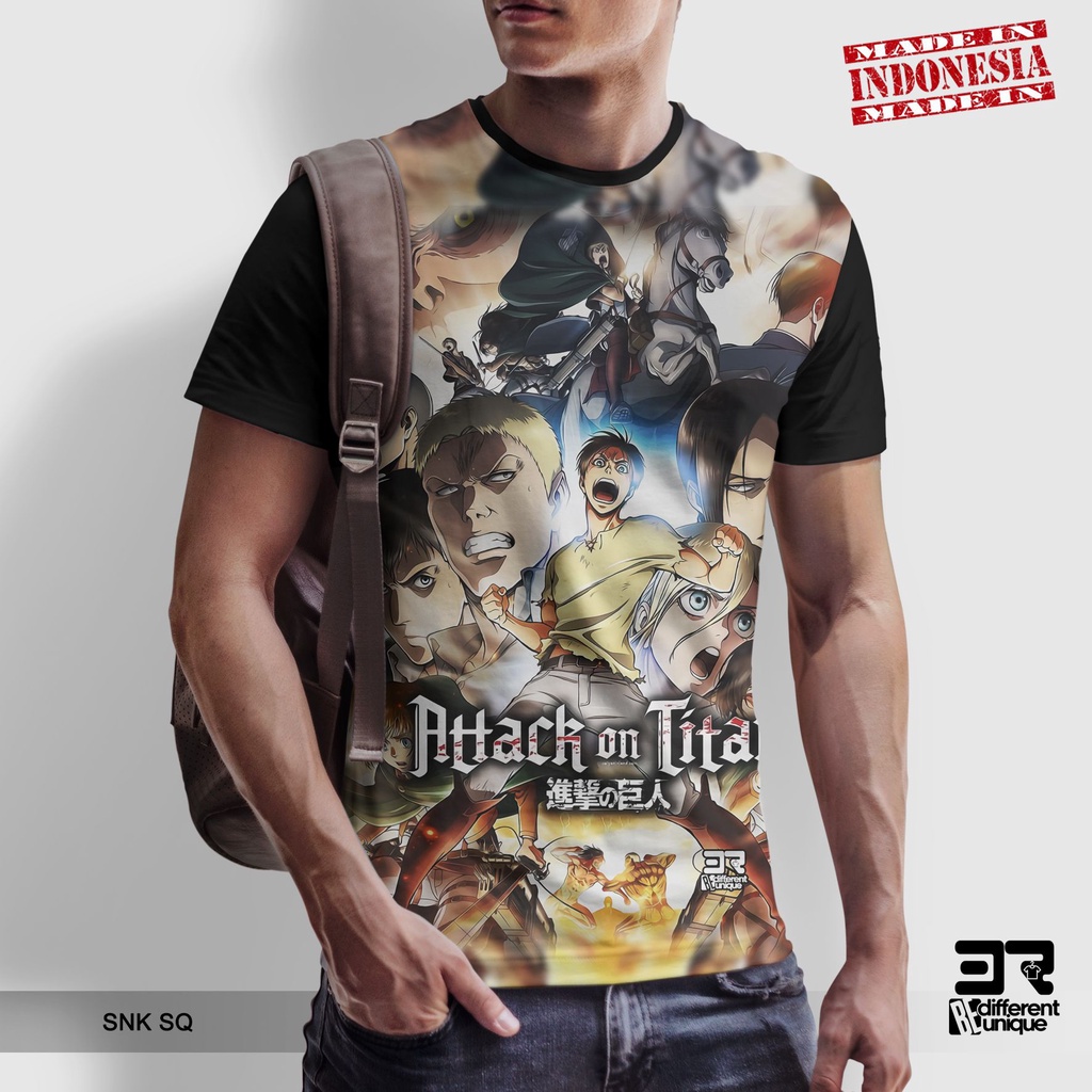 Jual [ COD ] KAOS PRINTING GAMBAR ANIME ATTACK ON TITAN SQUAD - BAJU ...