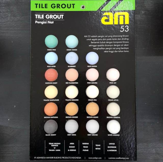 Jual NAT KERAMIK AM 53 (1 KG) / Semen Keramik Pengisi Nat AM53 / Tile ...