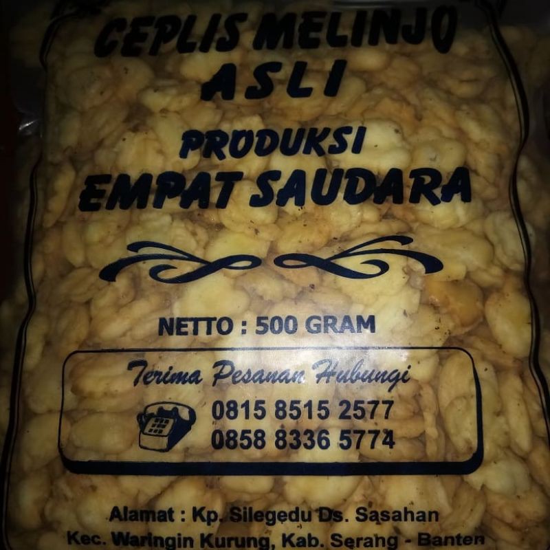 Jual CEPLIS/KECEPREK MELINJO RASA ORIGINAL 500GR, CEMILAN SANTAY, RASA ...
