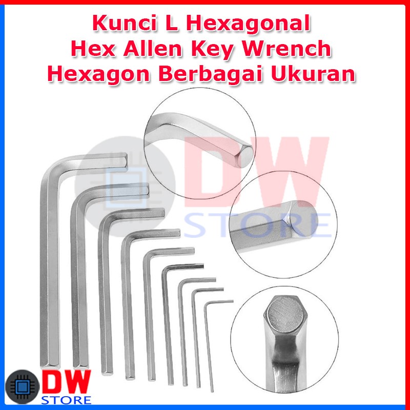 Jual Kunci L Hexagonal Hexa Hex Allen Key Hexagon Segi 6 Berbagai ...
