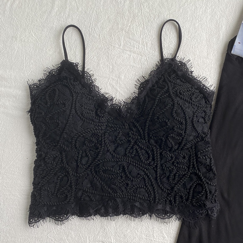 Jual Smile Bra BH Tanktop Crop Korean Lace Vintage Wanita Motif Bunga ...