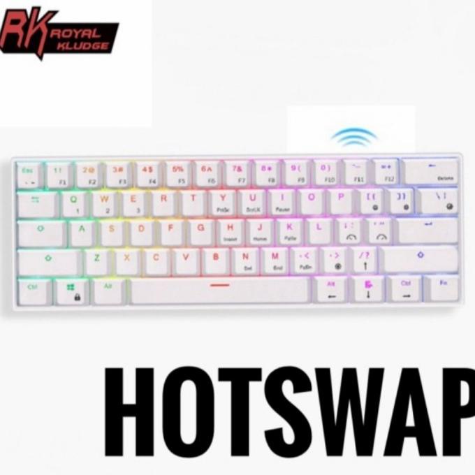 Jual Keywi | Royal Kludge Rk61 Hotswap|Wireless 60% Gaming Keyboard | Shopee Indonesia