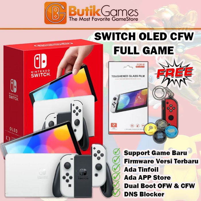 Jual [Game/Console] Nintendo Switch Oled Cfw Putih White 512Gb | Shopee Indonesia