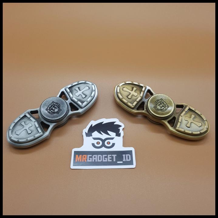 Jual Fidget Spinner Hand Spinner Aluminium Besi Toys Dual Crushader ...