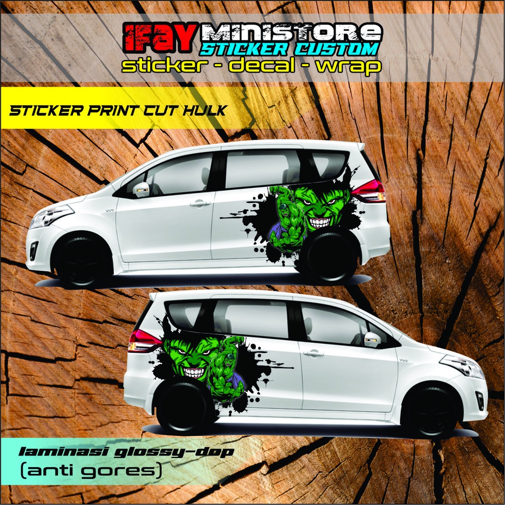 Jual sticker stiker mobil gambar HULK stiker print | Shopee Indonesia