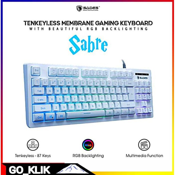 Jual Keyboard Gaming Sades Tkl Rgb Sabre | Shopee Indonesia