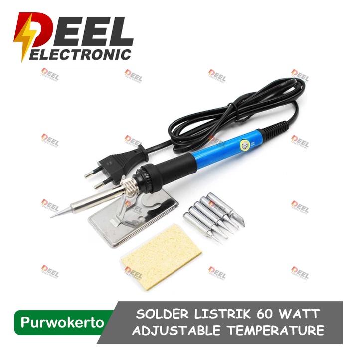 Jual SOLDER LISTRIK 60 WATT ADJUSTABLE TEMPERATURE TOOL 936 60W FULL SET | Shopee Indonesia