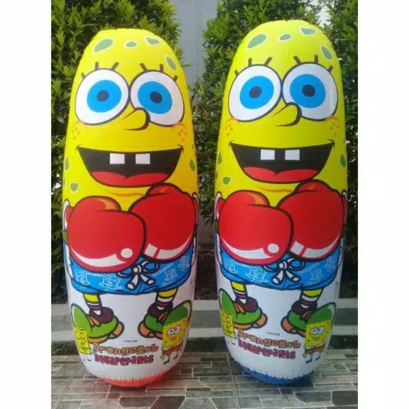 Jual mainan anak balon tinju karakter/balon tinju spongebob dan patrick ...