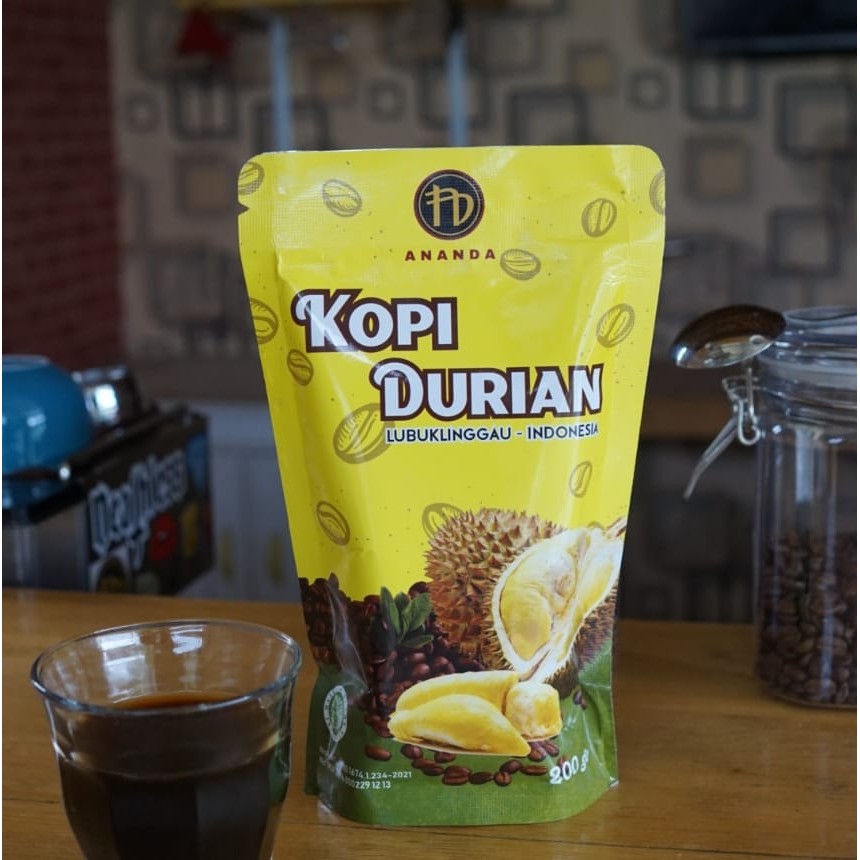 Jual Kopi Durian Kemasan 200g Kopi Asli Sumatera Durian Coffee | Shopee Indonesia