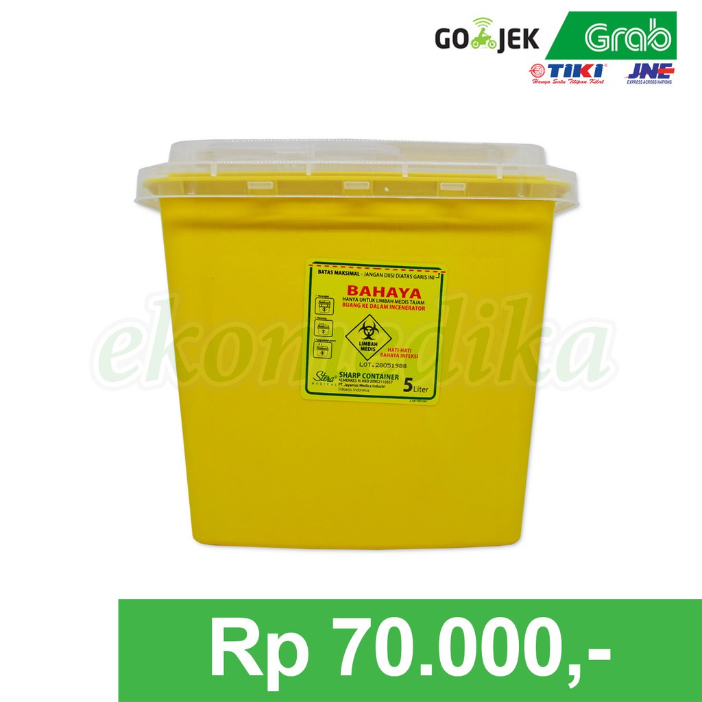 Jual Sharp Container STERA Tempat Sampah Medis Limbah Medis / Jarum 5 ...