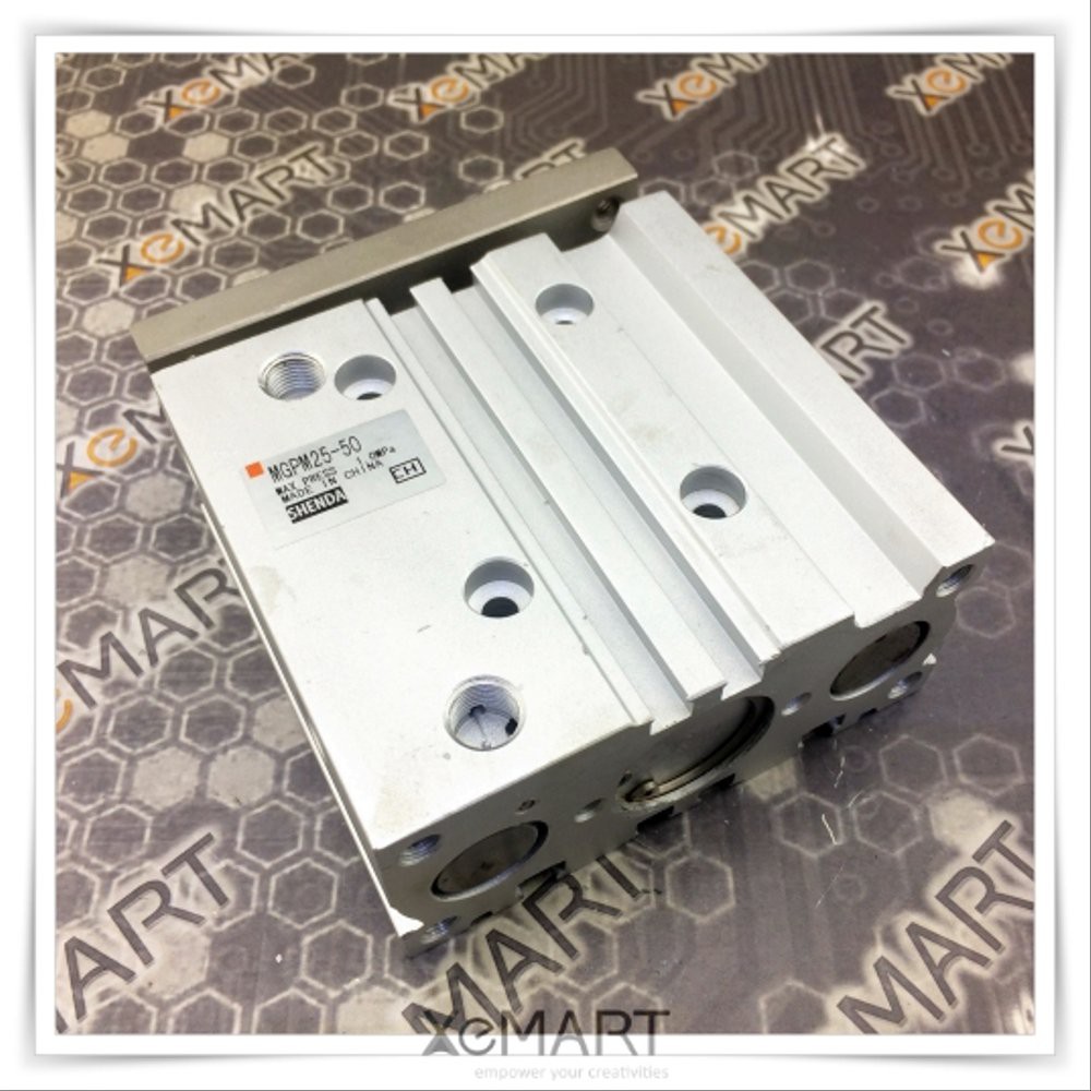 Jual MGPM25-50 Pneumatic Cylinder Triple Guide 50mm Stroke SHENDA | Shopee Indonesia