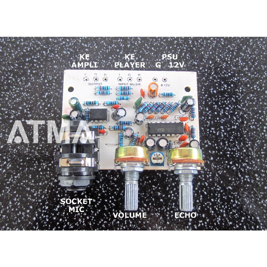 Jual Modul Kit Pre Amp Mic Echo 9v 12v Bisa ke Wireless Microphone 2 ...