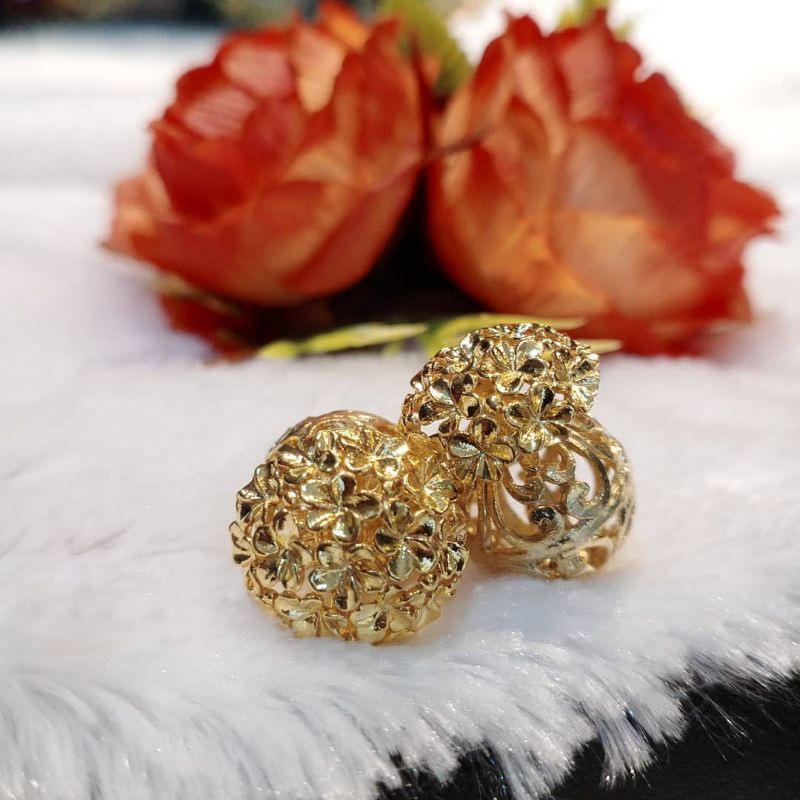 Jual giwang alpaka lapis emas | Shopee Indonesia