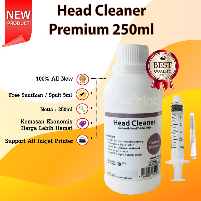 Jual Head Cleaner Premium 250ml Cairan Pembersih Cartridge Printer ...