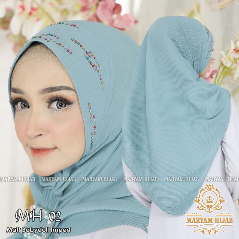Jual Jilbab Khimar Maryam Pelangi Kode Mh 02 Ori Maryam Hijab | Shopee ...