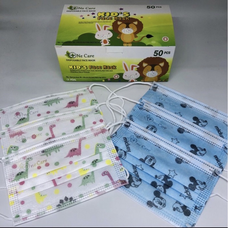 Jual Masker Earloop Onecare Anak Emboss 3Ply 50pcs | Shopee Indonesia