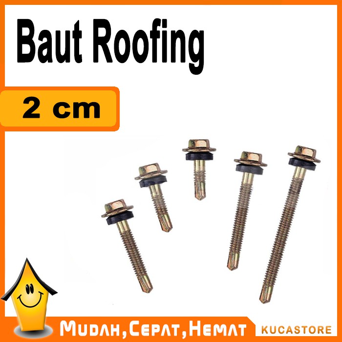 Jual Baut Sekrup Skrup Roofing Panjang 2 cm | Shopee Indonesia