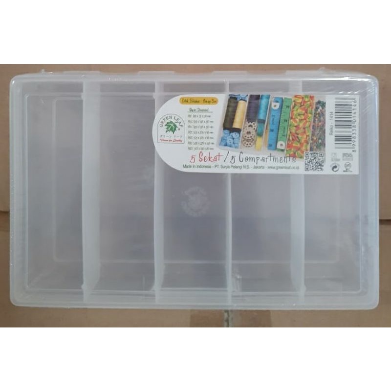 Jual Kotak perkakas Reiko Storage Box 5 compartments. greenLeaf 1414 ...