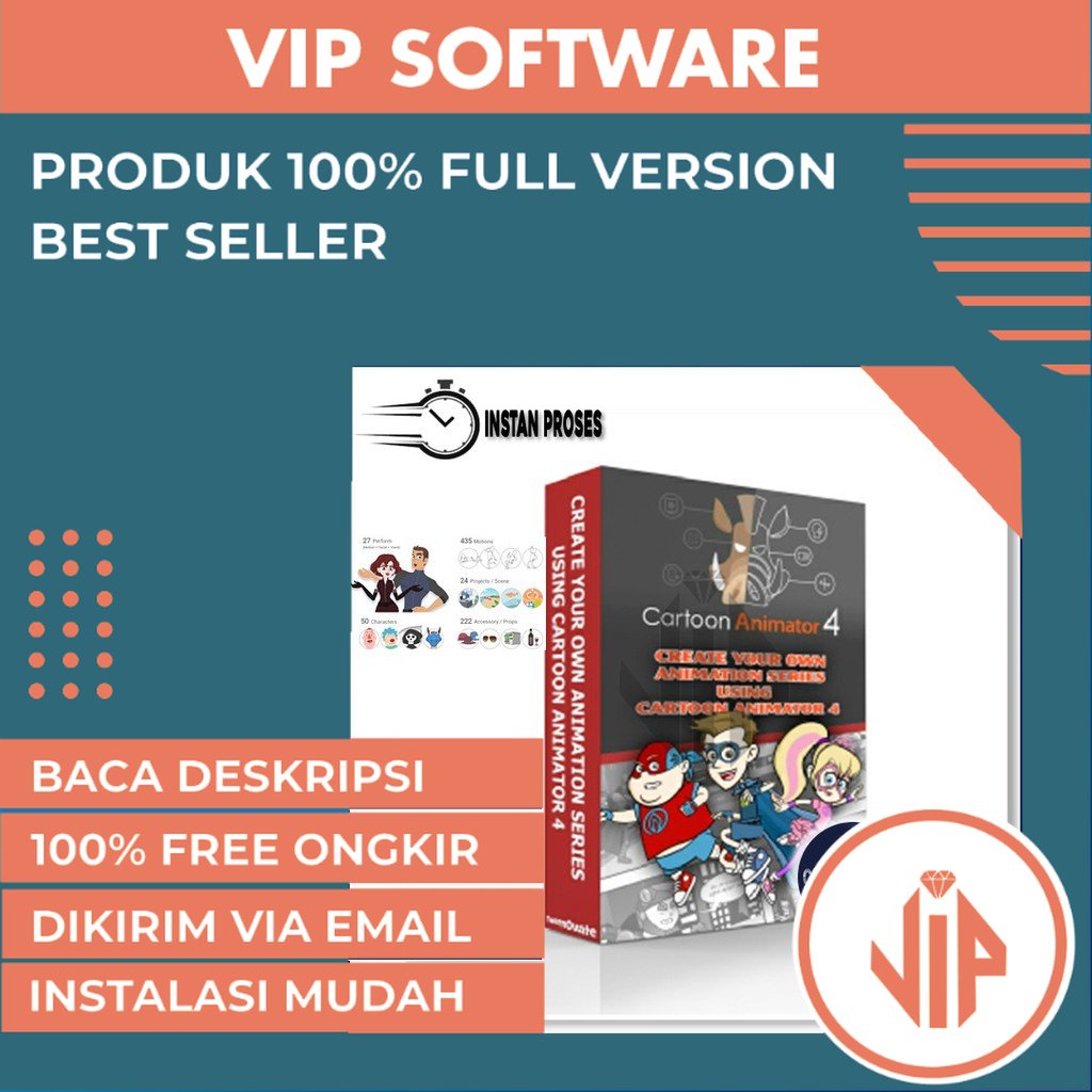 Jual CARTOON ANIMATOR 4 PRO & | Program 2D Creativity & Animation ...
