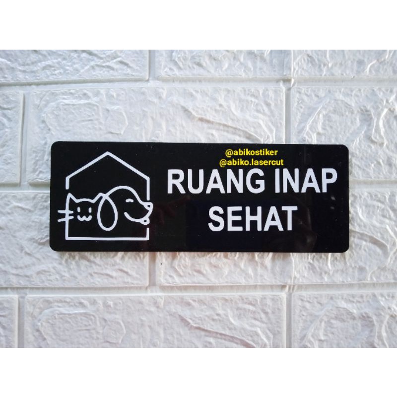Jual papan tanda akrilik klinik hewan - pet shop - ruang inap | Shopee ...