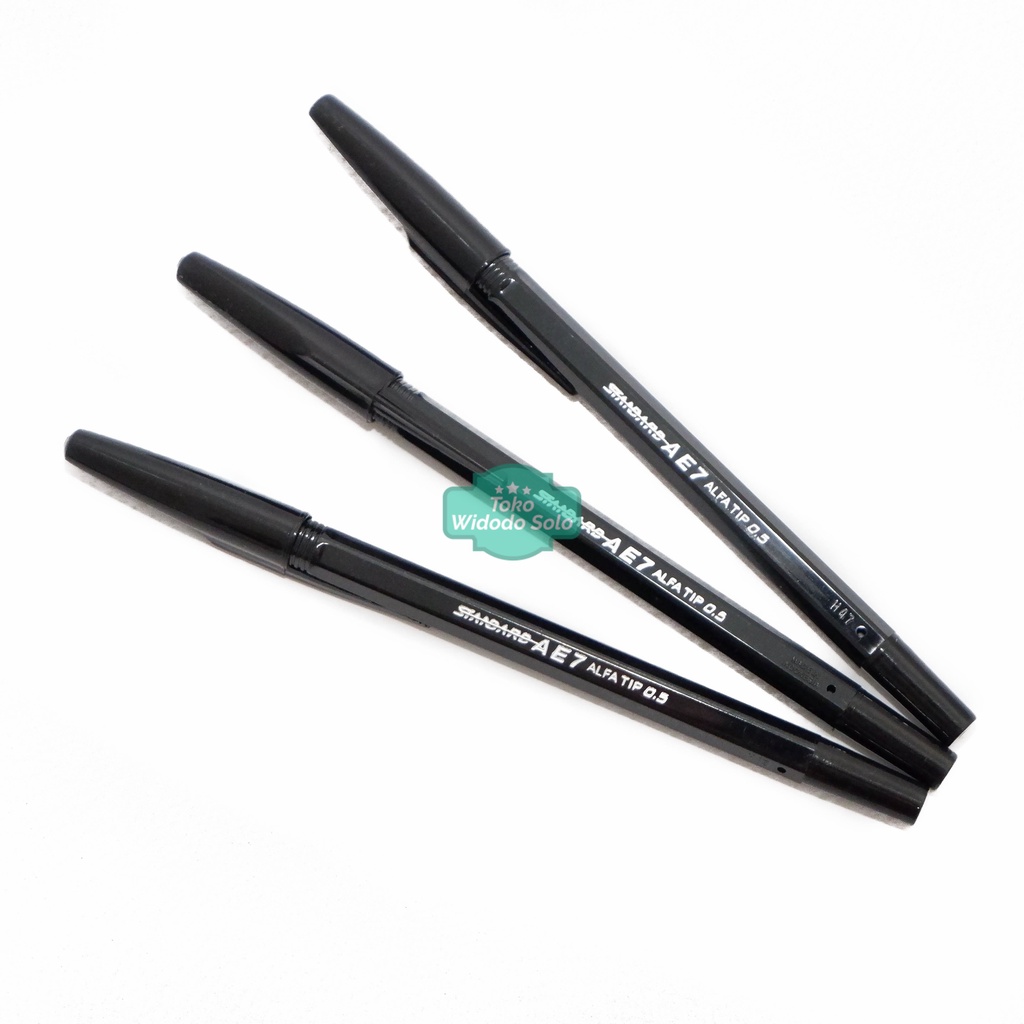 Jual Pulpen Standard AE7 Alfatip 0,5mm Hitam/ Merah/ Biru (Bolpoin ...