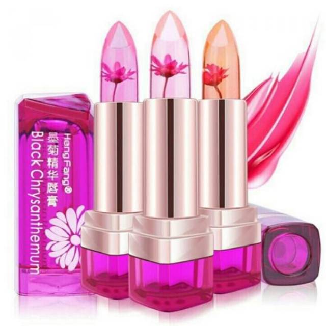 Jual HENGFANG flower jelly lipstick ( lipstik bunga gold 24k ) | Shopee ...