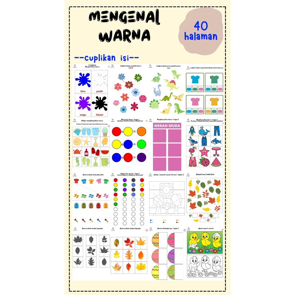 Jual WORKSHEET ANAK 2 3 4 5 6 tahun Lembar Kerja ANGKA MATEMATIKA ...