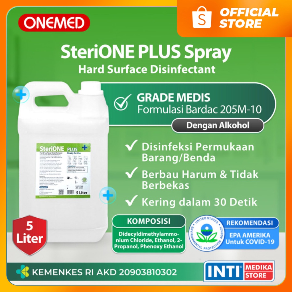Jual ONEMED - SteriOne Plus 5 Liter | Disinfektan 5 Liter | Shopee ...
