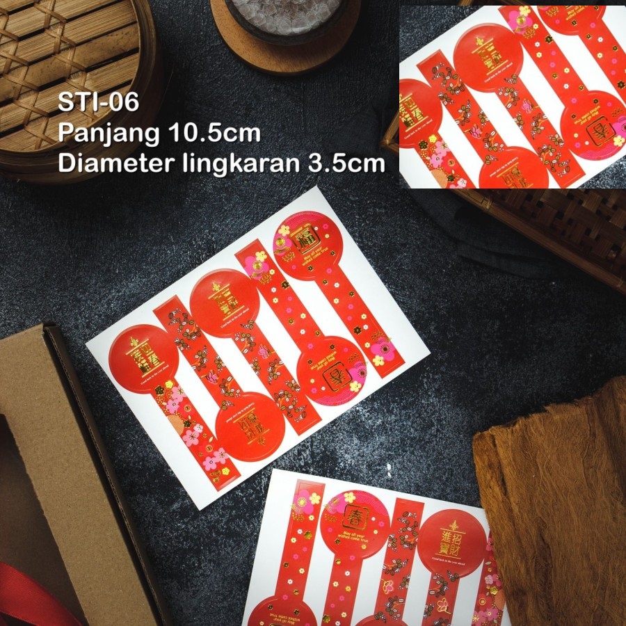 Jual Sticker Imlek Poly Emas / Stiker Hias Dekorasi / Label CNY (10 ...